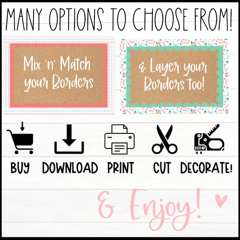 BULLETIN BOARD BORDERS Neutral Boho Collection Class - Etsy