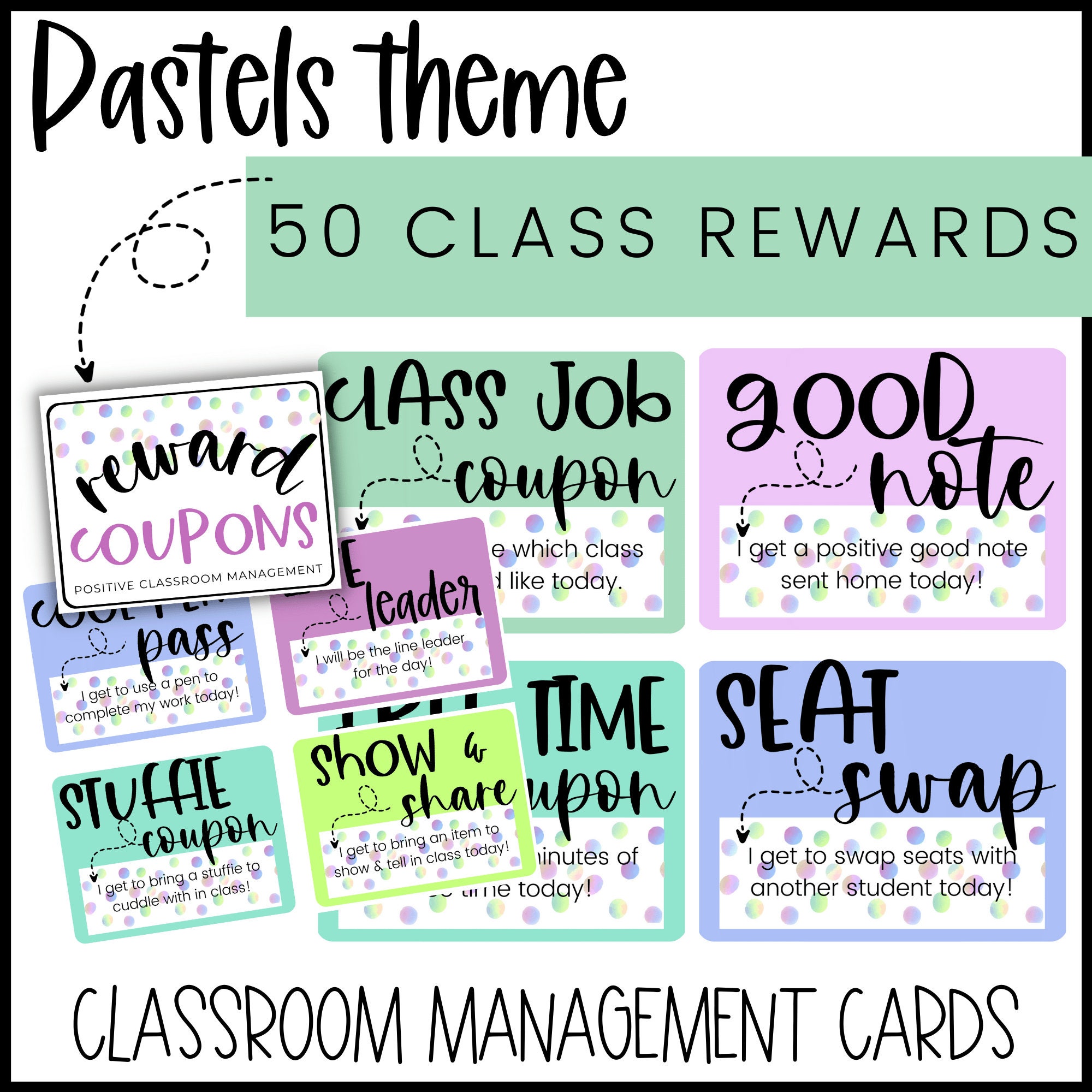 CLASSROOM MANAGEMENT | Classroom Reward Coupons | Pastels Theme ...