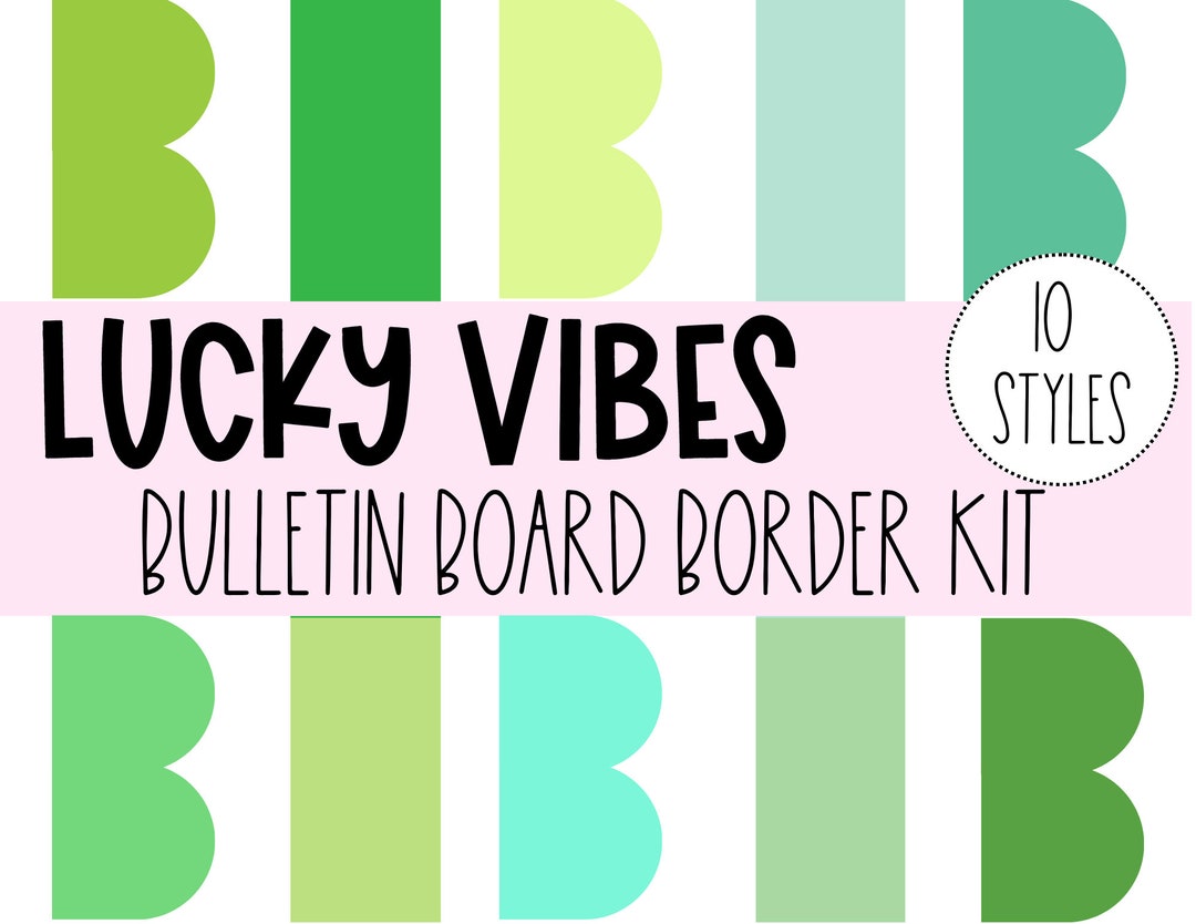 BULLETIN BOARD BORDERS Lucky Vibes Collection Class Bulletin Décor ...