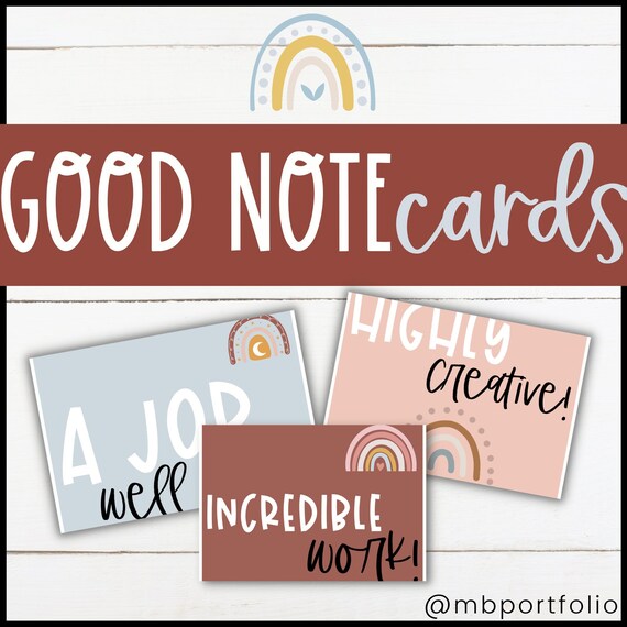 CLASSROOM MANAGEMENT Student Appreciation Cards Good Work | Etsy