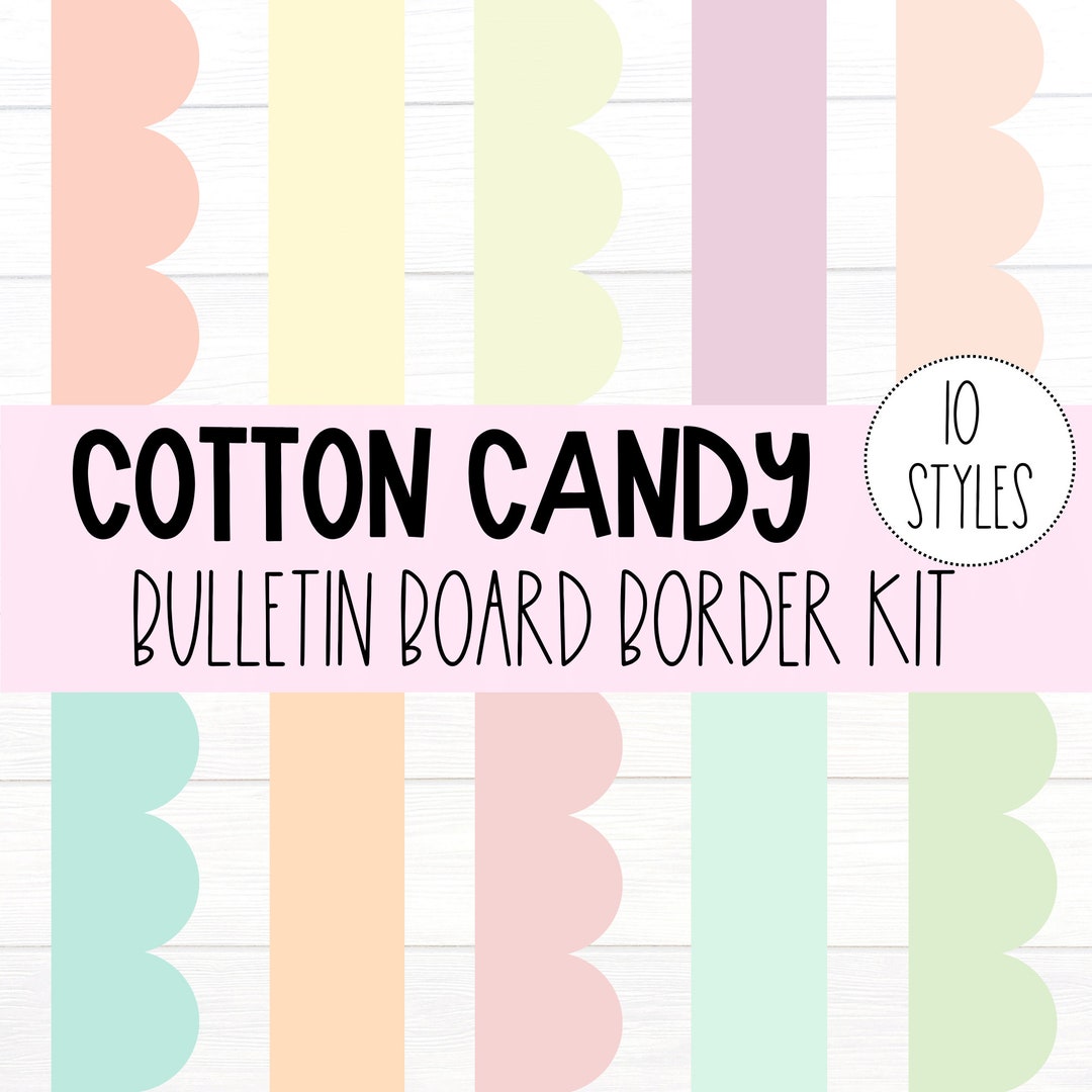 BULLETIN BOARD BORDERS Cotton Candy Collection Class Bulletin Décor ...