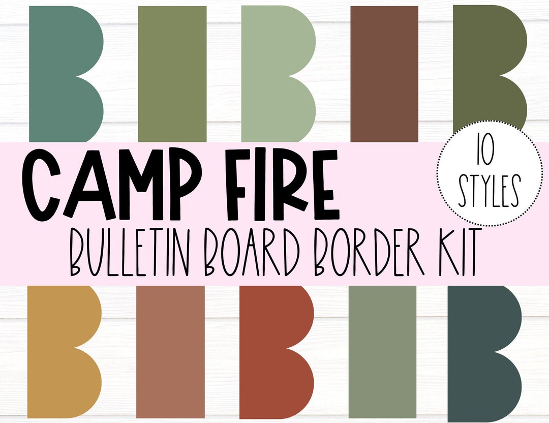 BULLETIN BOARD BORDERS - Camp Fire Collection | Cottage | Class ...