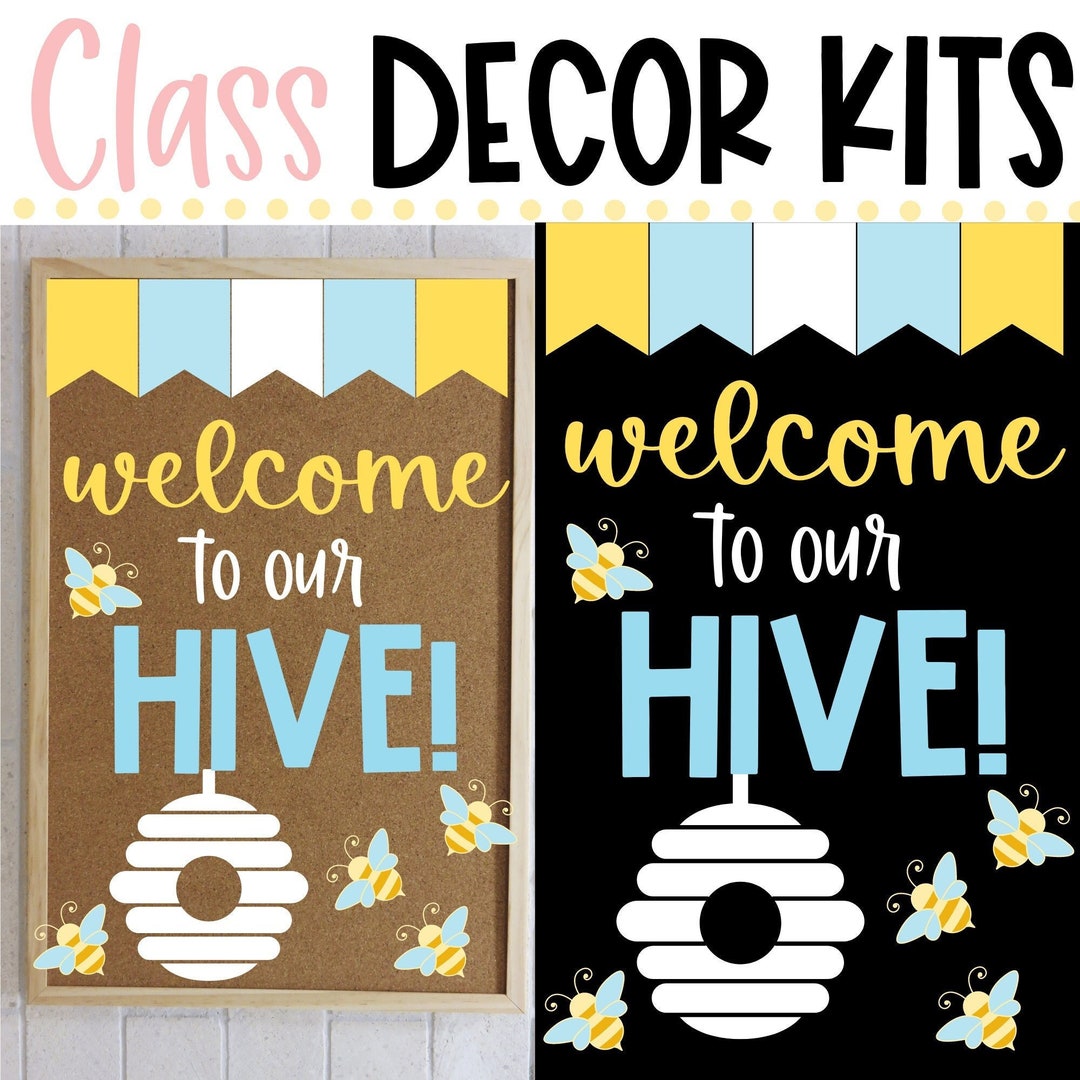 CLASS DECOR KIT - Spring | Welcome to Our Hive | Classroom Door Décor ...