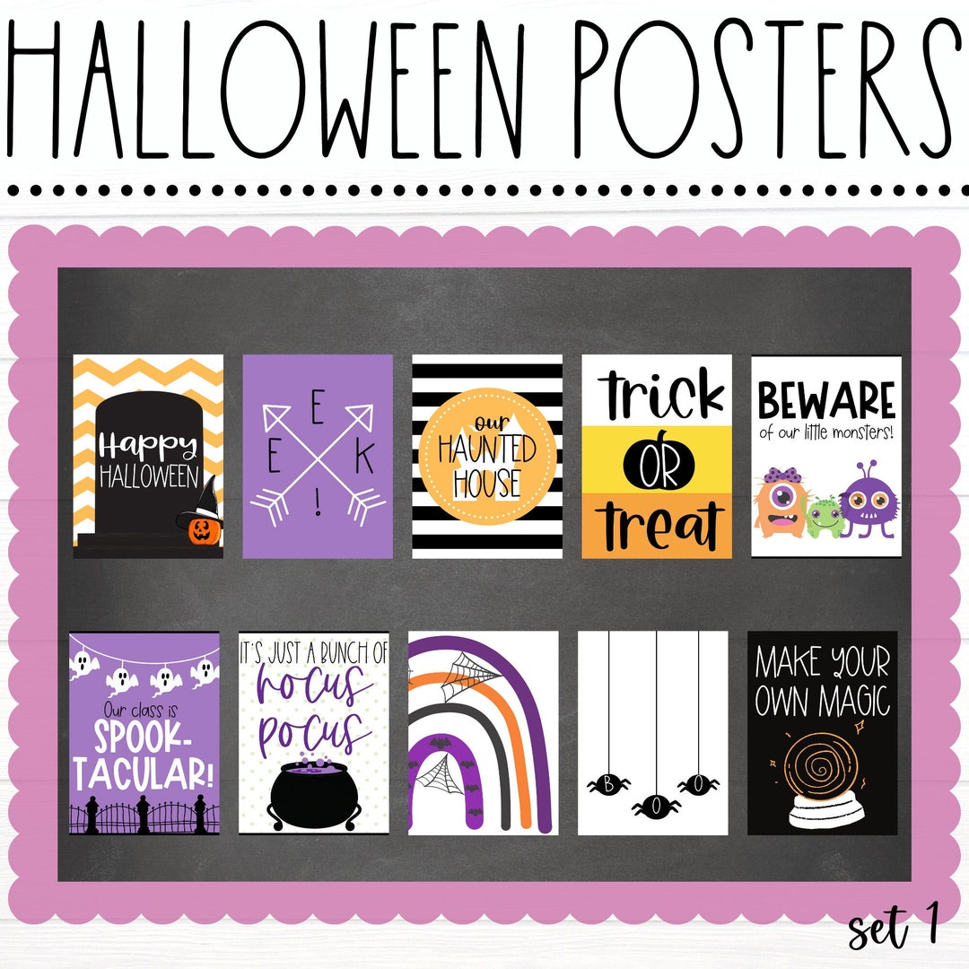 BULLETIN BOARD KITS Halloween Classroom Posters Classroom - Etsy