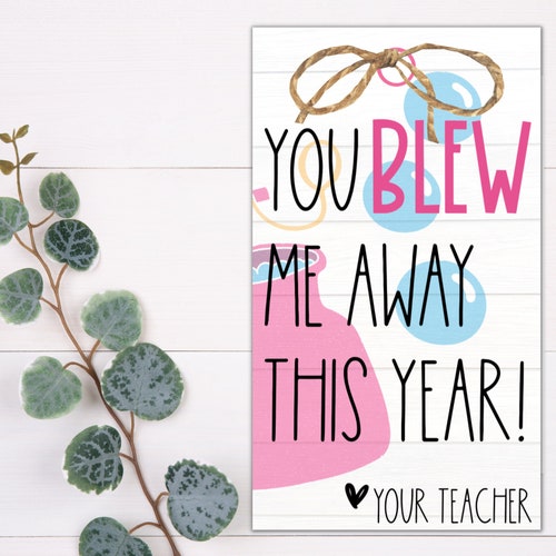 STUDENT GIFT TAGS You Blew Me Away This Year End of Year - Etsy