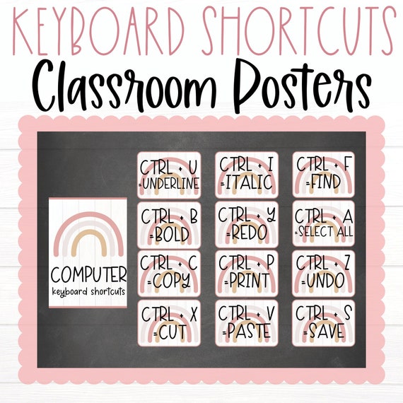 BULLETIN BOARD KITS Keyboard Shortcut Codes Classroom - Etsy