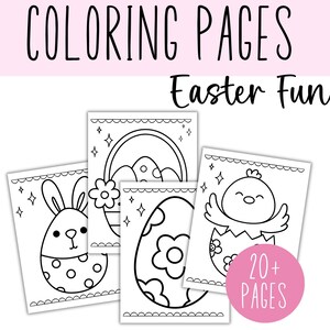 Coloring Pages Kit - Easter Fun | Printable Easter Holiday Coloring ...