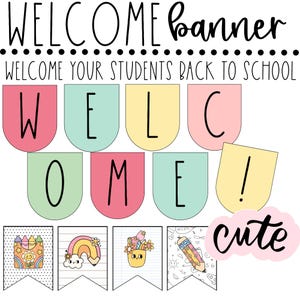 CLASSROOM DECOR - Welcome Banner | Back to School Bunting | Classroom ...