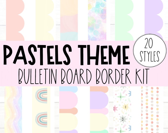 BULLETIN BOARD BORDERS - Boho Rainbow Collection | Classroom Bulletin ...
