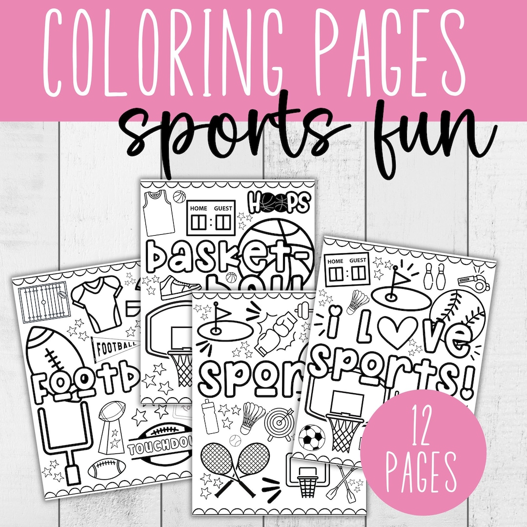Coloring Pages Kit Sports Fun 12 Printable Sports Coloring Pages for ...