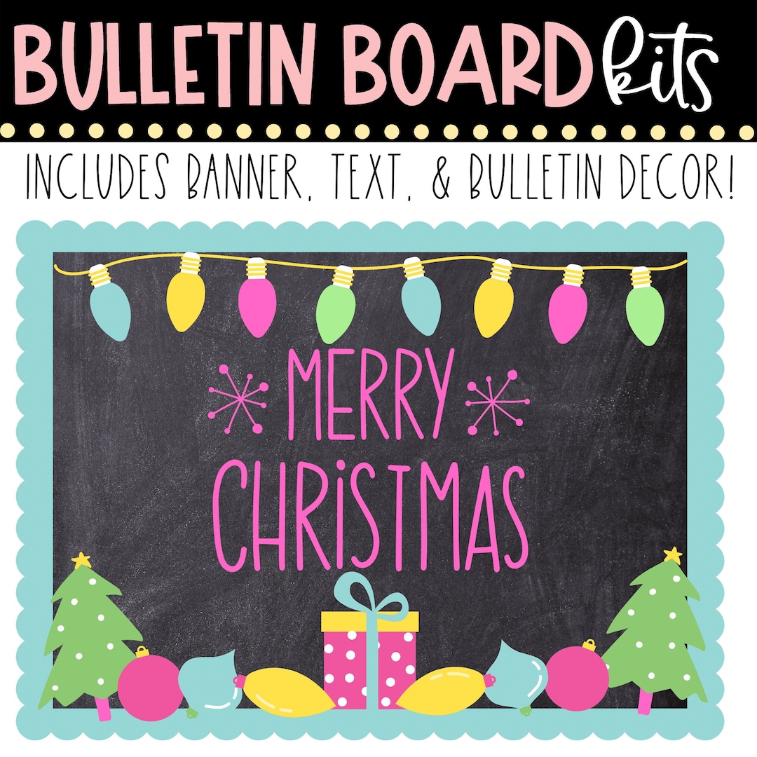 BULLETIN BOARD KIT Merry Christmas Christmas Holiday Classroom Décor ...