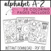Coloring Pages Kit - Alphabet Fun | 26 A-Z Printable Coloring Pages for ...