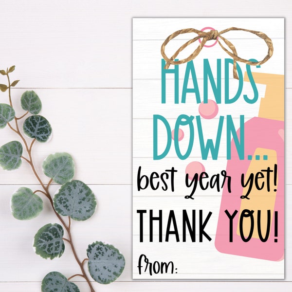 Hands Down Appreciation Card Printable - Etsy