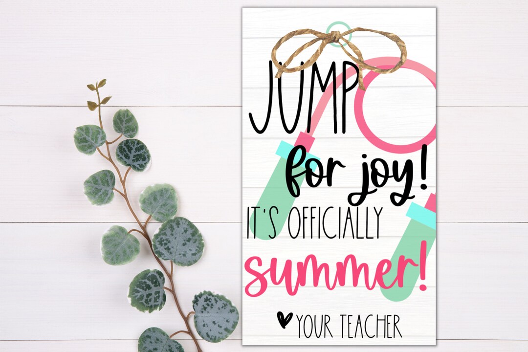 STUDENT GIFT TAGS - Jump for Joy It's Summer | End of Year Gift ...