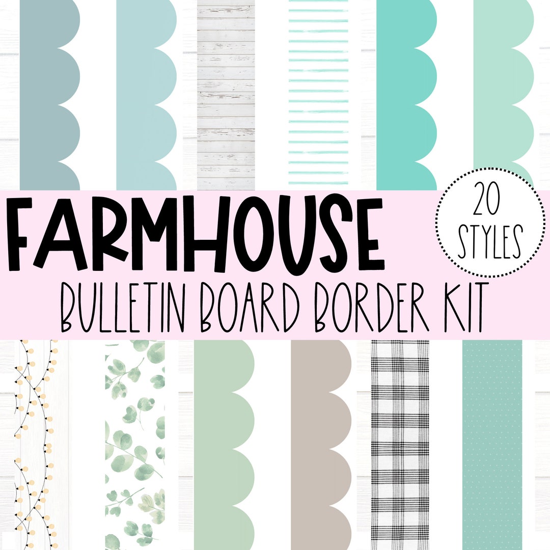 BULLETIN BOARD BORDERS - Rustic Farmhouse Collection | Classroom ...