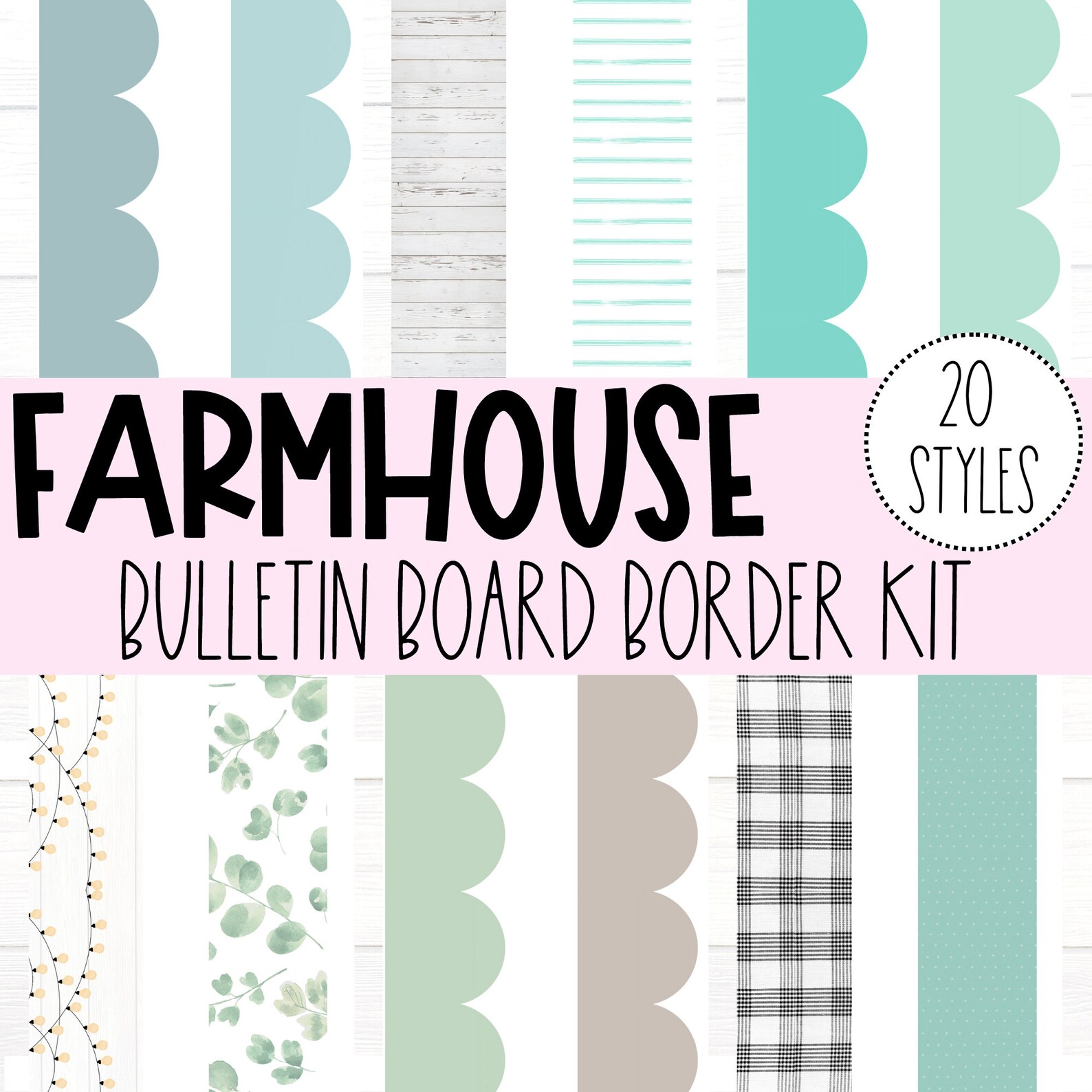 BULLETIN BOARD BORDERS Rustic Farmhouse Collection - Etsy