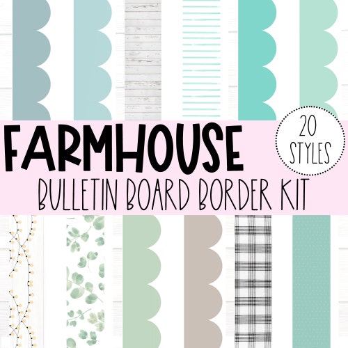 BULLETIN BOARD BORDERS Rustic Farmhouse Collection - Etsy