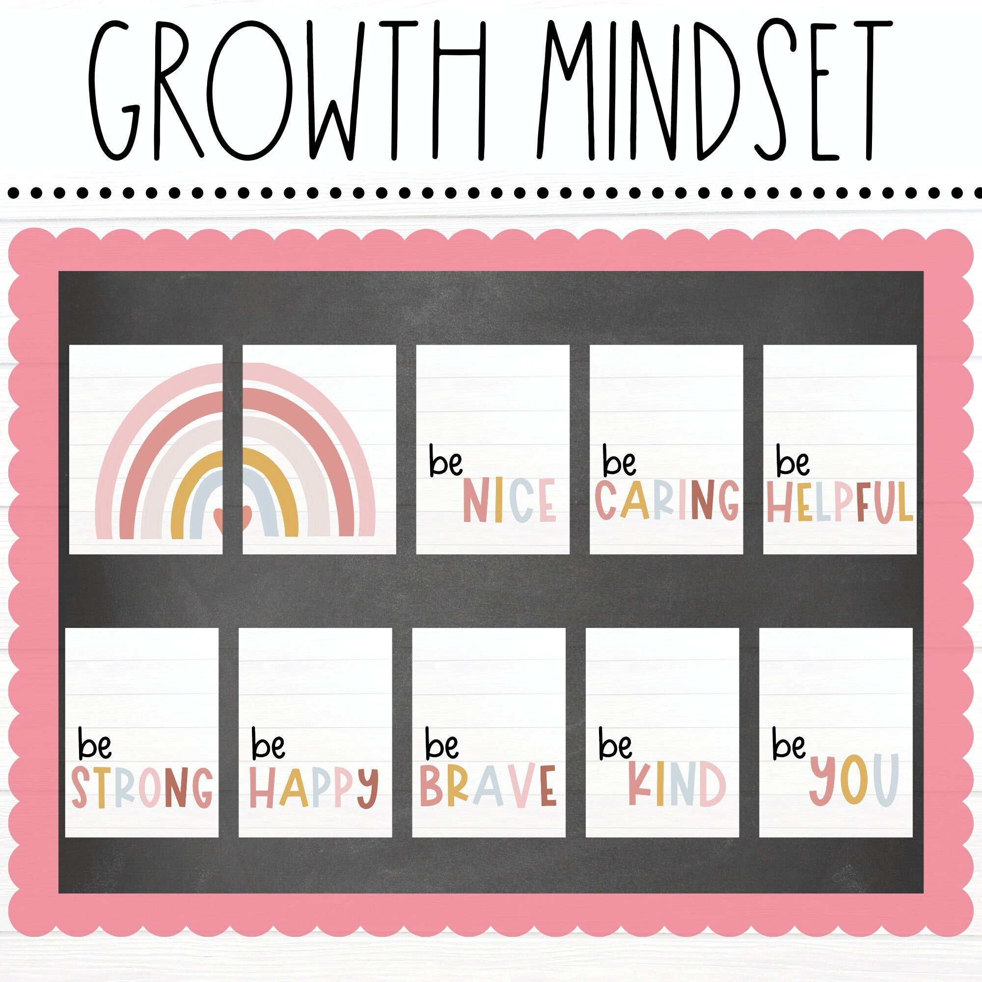 BULLETIN BOARD KITS - Neutral Boho Be Posters | Classroom Décor ...
