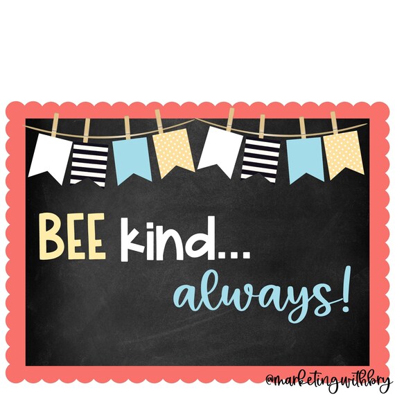 BULLETIN BOARD KIT Spring Bee Kind Always Interactive | Etsy