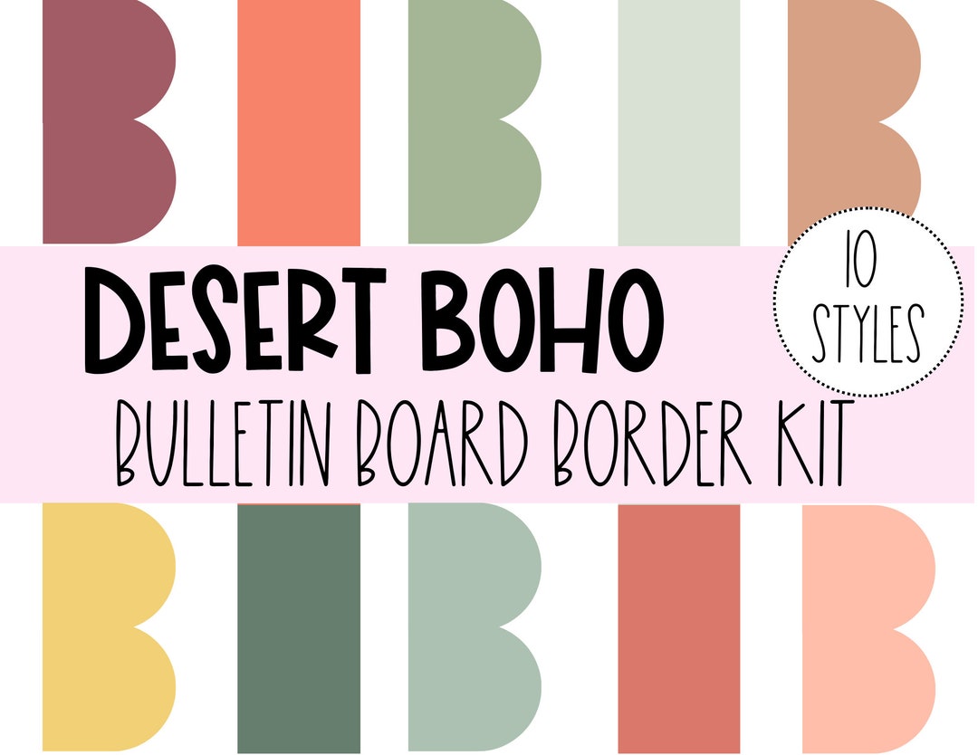 BULLETIN BOARD BORDERS - Desert Boho Collection | Class Bulletin Décor ...
