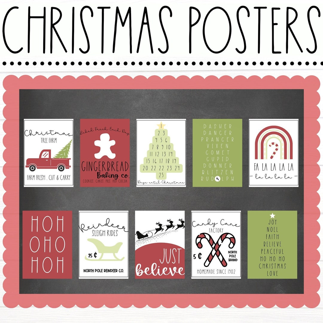 BULLETIN BOARD KITS - Christmas Classroom Posters | Holiday Season ...