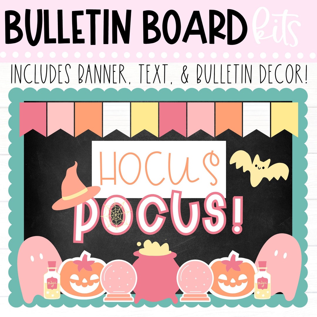 BULLETIN BOARD KIT Hocus Pocus Halloween Fall Autumn Season Classroom ...