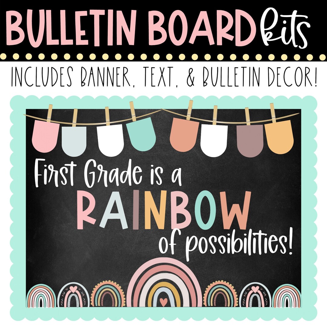 BULLETIN BOARD KIT- Rainbow of Possibilities | Back to School ...
