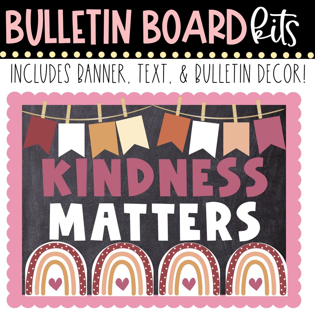 BULLETIN BOARD KIT Kindness Matters Inclusion Diversity Kindness ...