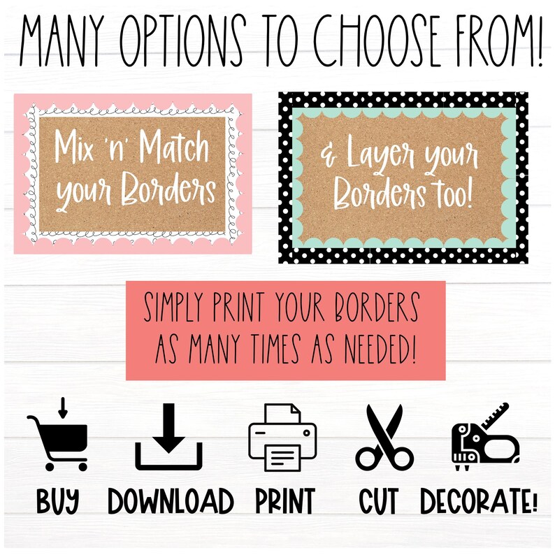 BULLETIN BOARD BORDERS - Peachy Keen Collection | Class Bulletin Décor ...