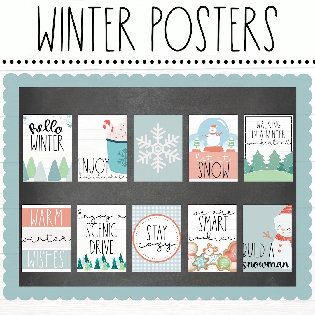 BULLETIN BOARD KITS Winter Season Classroom Posters Classroom Décor ...
