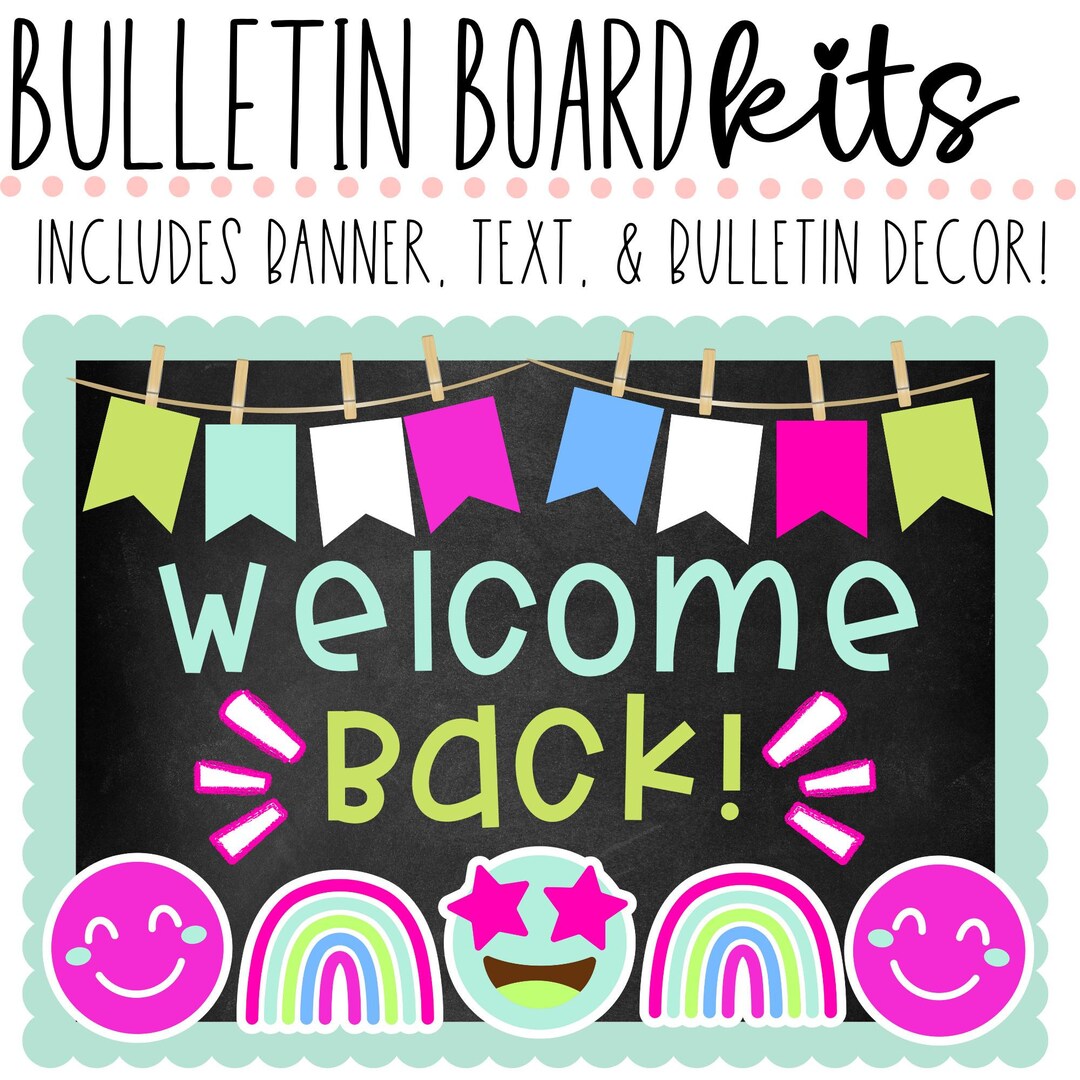 BULLETIN BOARD KIT- Welcome Back | Back to School | Classroom Décor ...