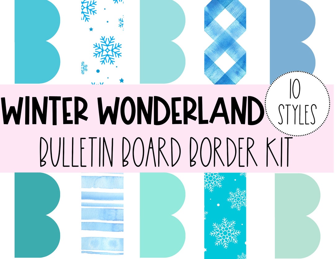 BULLETIN BOARD BORDERS - Winter Wonderland Collection | Class Bulletin ...