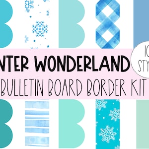 BULLETIN BOARD BORDERS - Winter Wonderland Collection | Class Bulletin ...