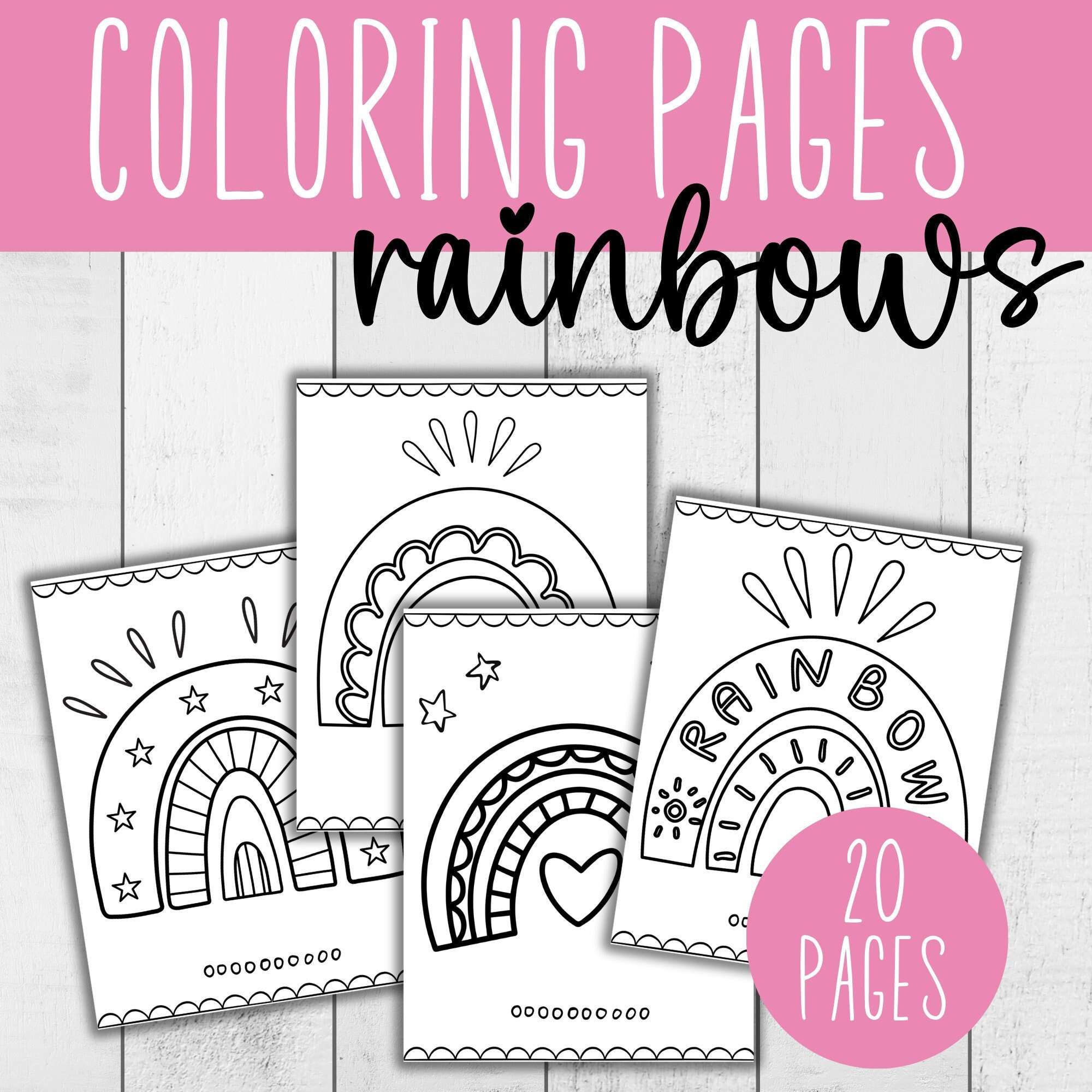 20 Free Printable Rainbow Coloring Pages