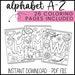 Coloring Pages Kit - Alphabet Fun | 26 A-Z Printable Coloring Pages for ...
