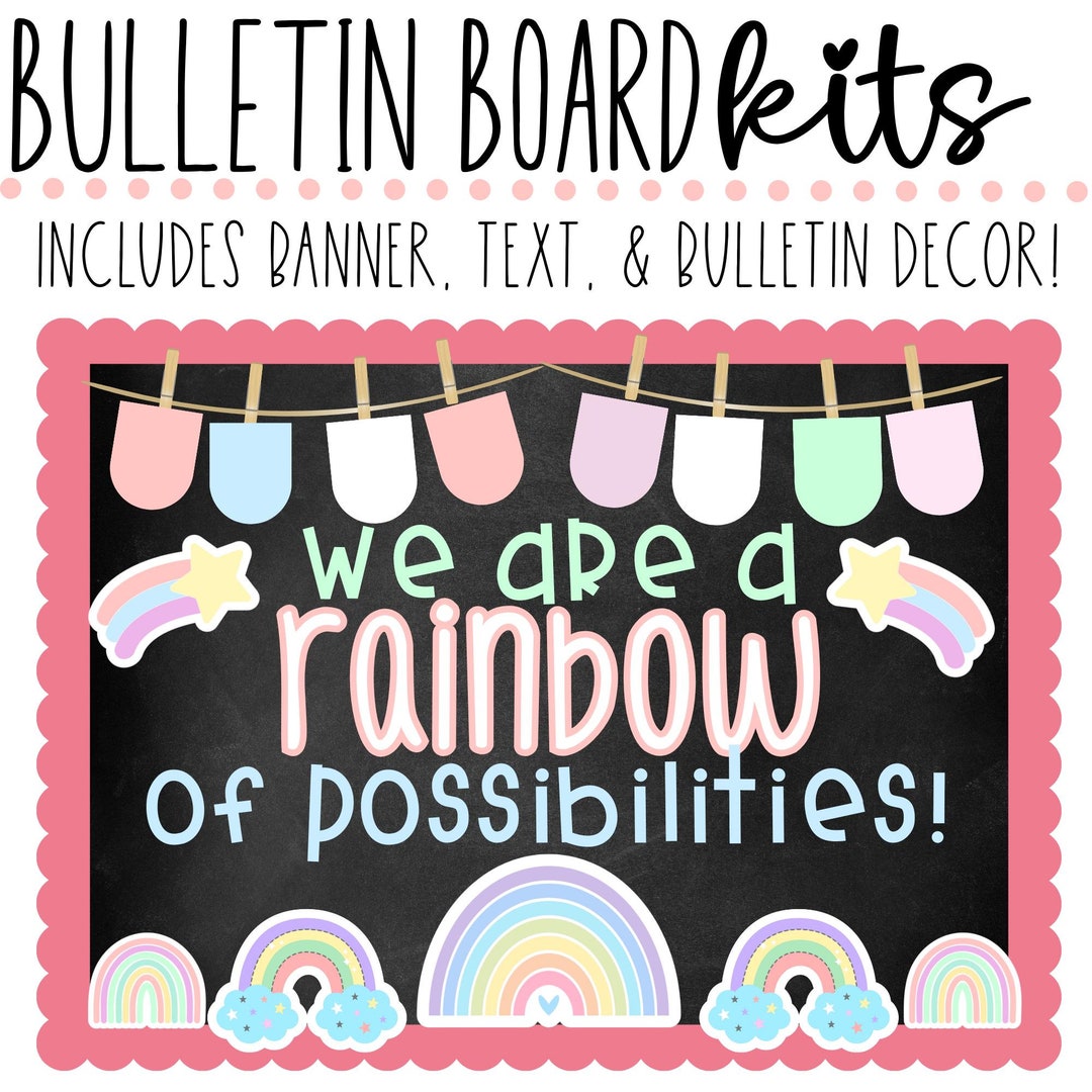 BULLETIN BOARD KIT- Rainbow of Possibilities | Back to School ...