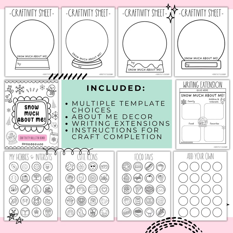 Winter Writing Craft - Snow Much About Me - SEL Activity - Etsy