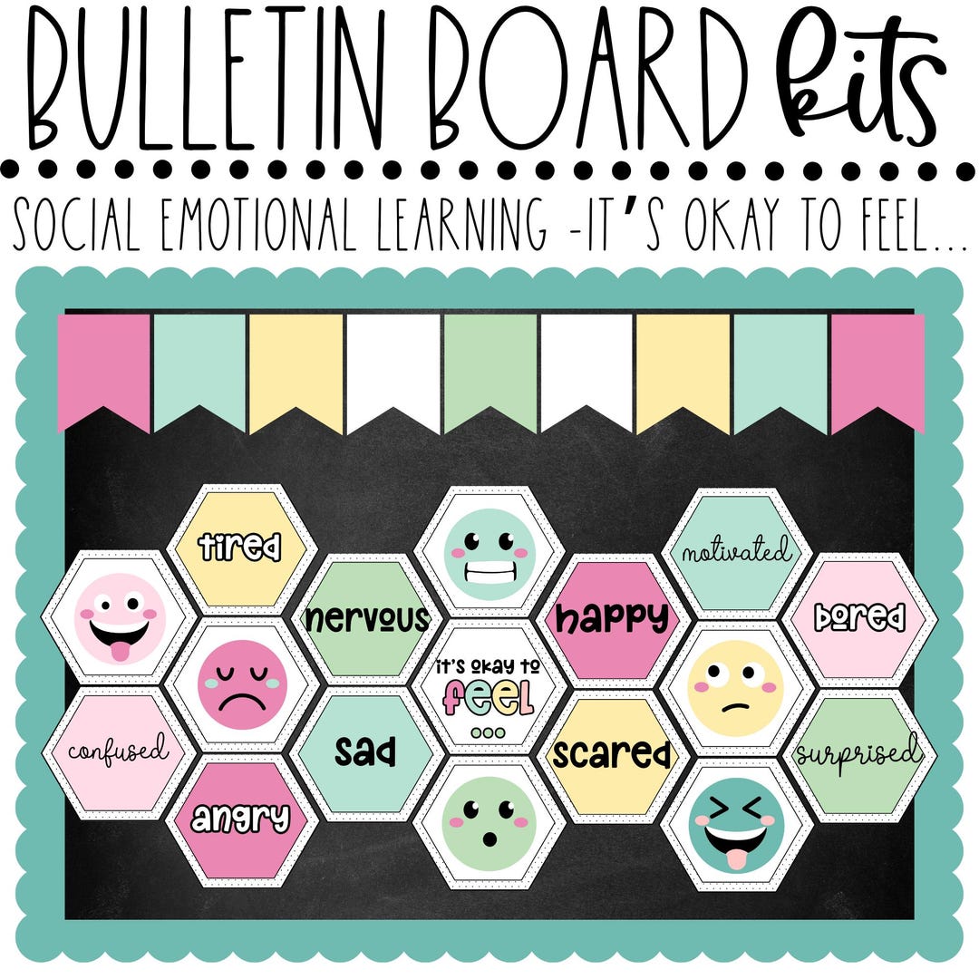 It's Okay to Feel - Feelings and Emotions Bulletin Board - Social ...