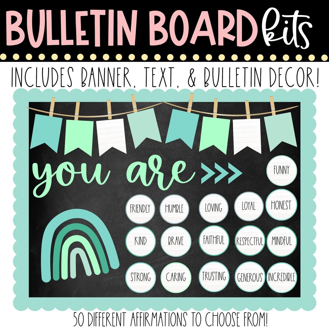 BULLETIN BOARD KIT- Affirmation Station | Farmhouse Bulletin Board ...