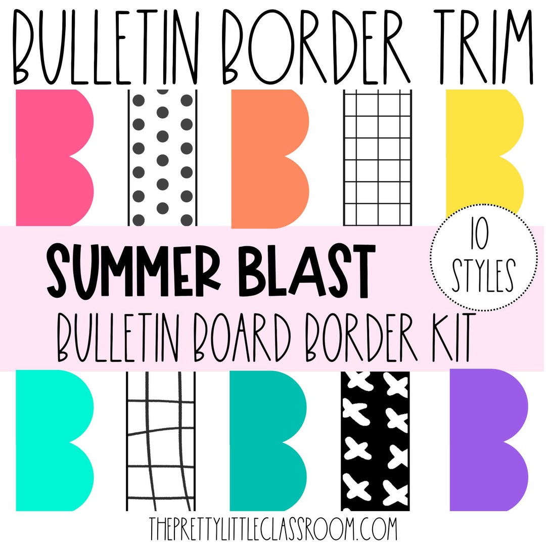 BULLETIN BOARD BORDERS - Summer Blast Bright Collection | Class ...