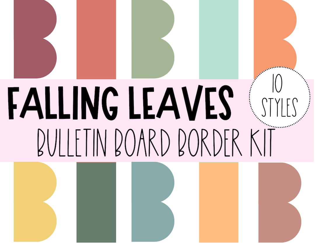 BULLETIN BOARD BORDERS - Falling Leaves Collection | Class Bulletin ...