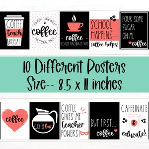 BULLETIN BOARD KITS - Coffee Inspired Staffroom Posters | Teachers ...