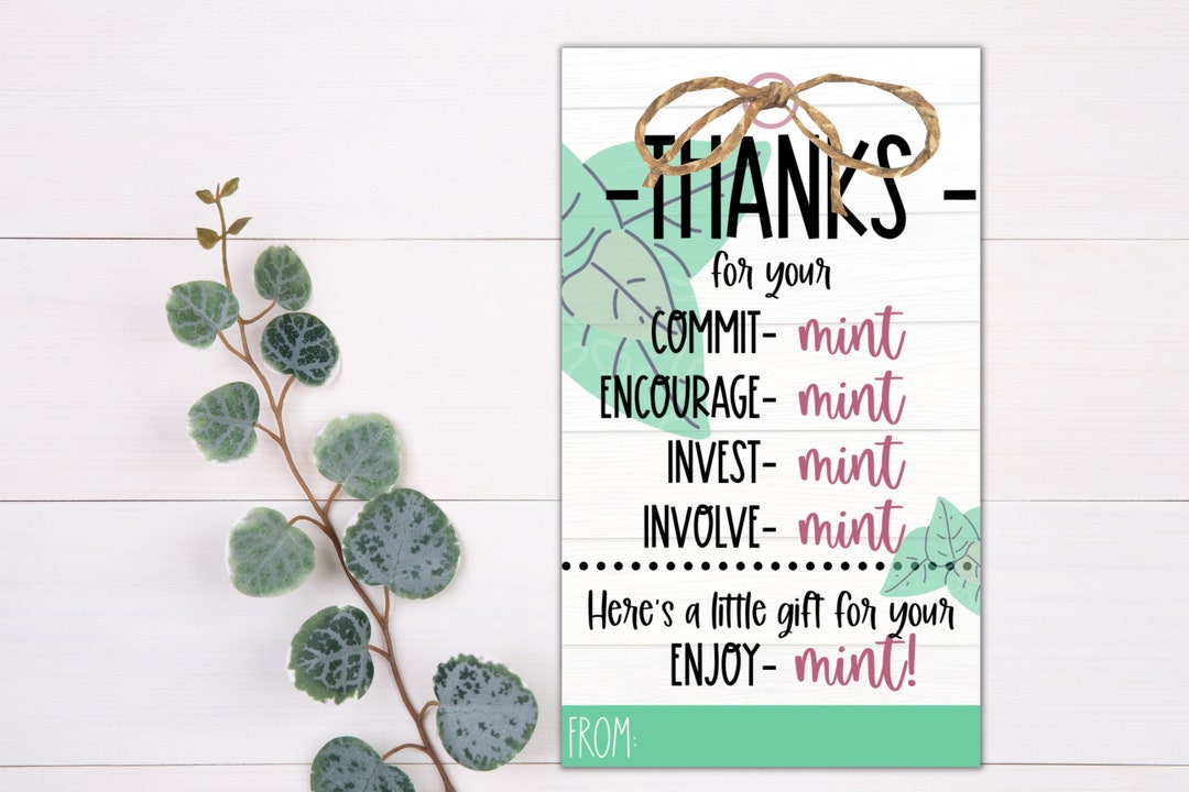 TEACHER GIFT TAGS - Thanks for Your Commitment, Involvement | Teacher ...