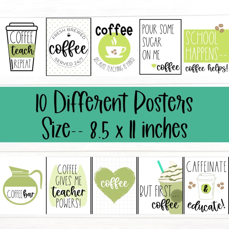 BULLETIN BOARD KITS - Coffee Inspired Staffroom Posters | Teachers ...