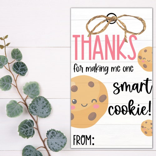 EDITABLE Coffee Cookie Gift Tags Staff Teacher Appreciation | Etsy