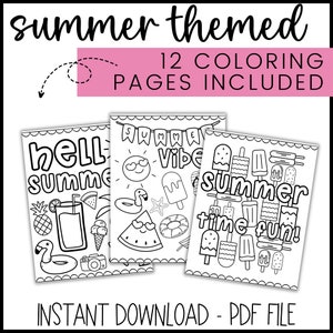 Coloring Pages Kit - Summer Fun | 12 Printable Summer Coloring Pages ...