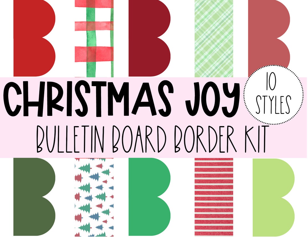 BULLETIN BOARD BORDERS Christmas Joy Collection Class Bulletin Décor ...