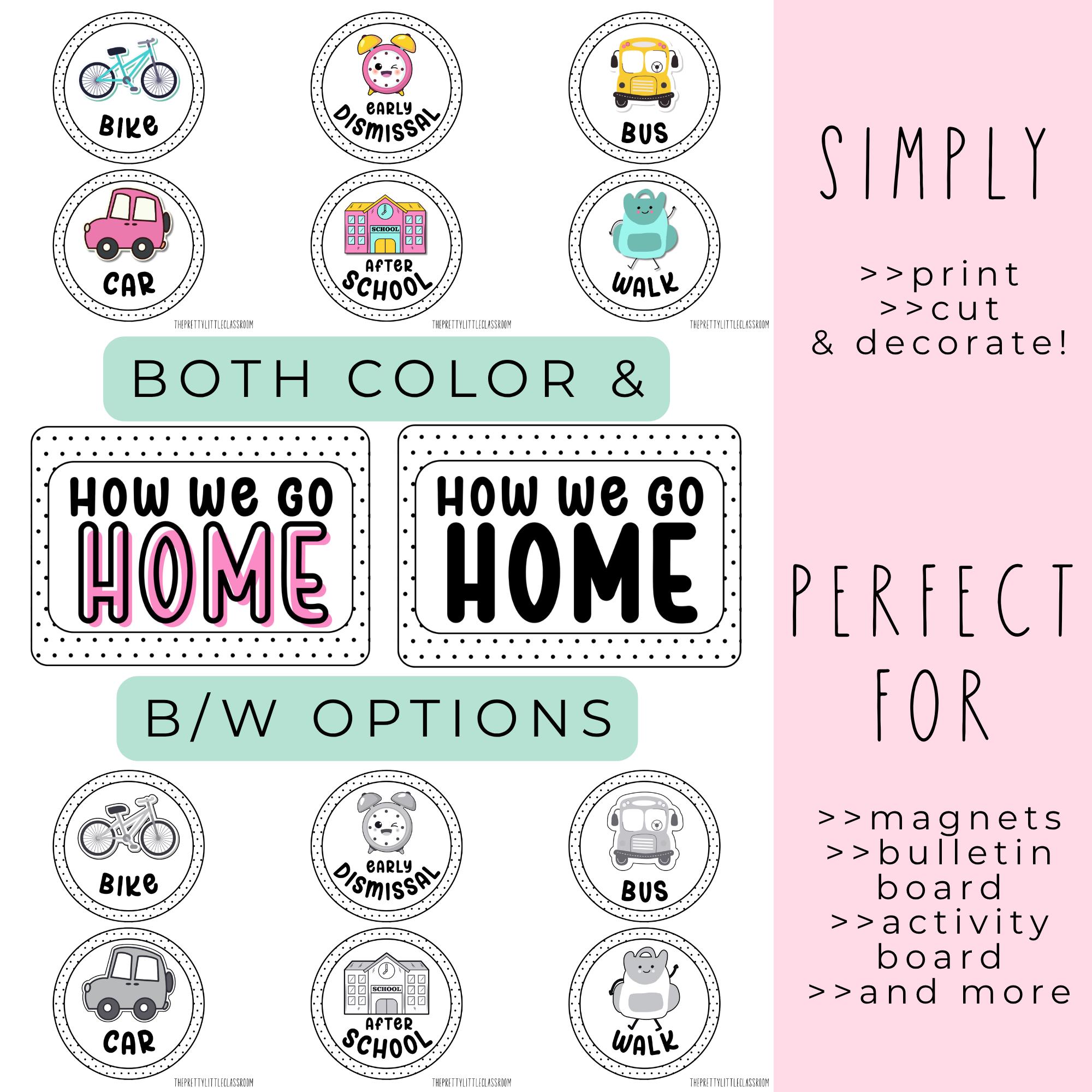 CLASSROOM MANAGEMENT | How We Get Home - Classroom Dismissal Cards ...
