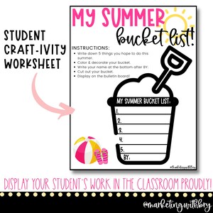 BULLETIN BOARD KIT Our Summer Bucket List End of School - Etsy