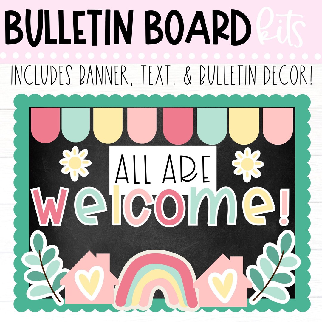 BULLETIN BOARD KIT- All Are Welcome | Back to School | Classroom Décor ...